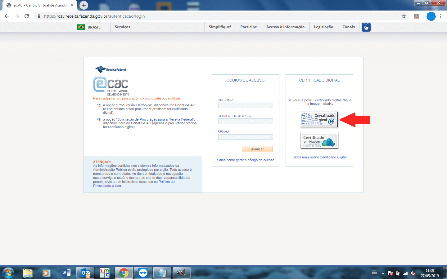 Como corrigir erros no E-Cac - informaTI